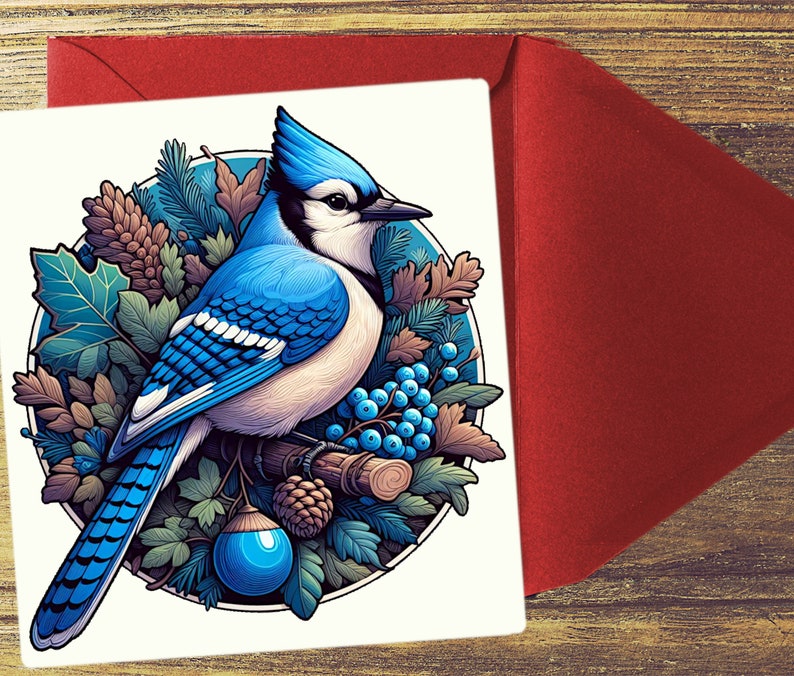 Watercolor Birds Clip Art Set of 5 PNG Printable Blue Jays 11 to 8 Inch ...