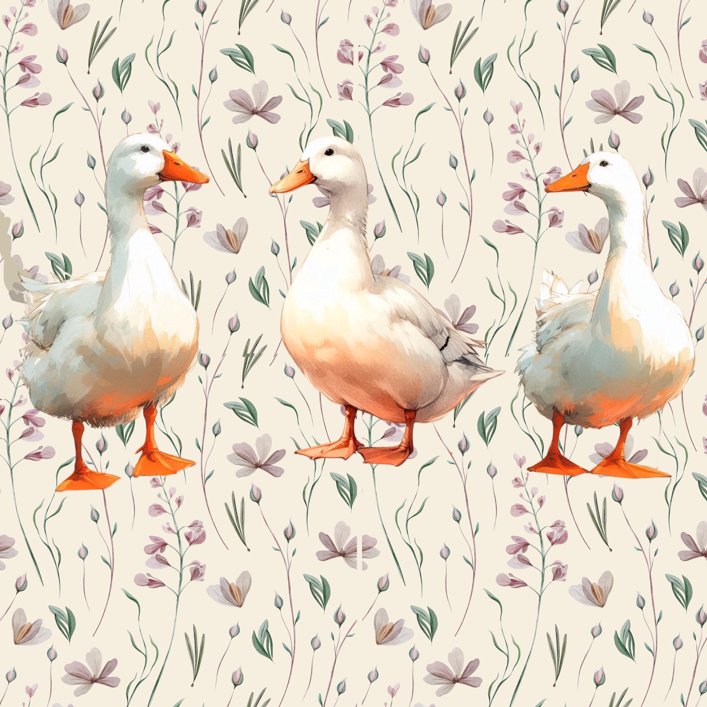 Watercolor Ducks Printable Pngs Set of 3 PNG Prints With Transparent ...