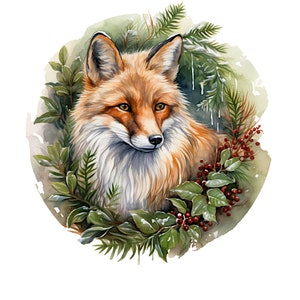 Watercolor Wildlife Clip Art Bundle: Set of 9 Animal Pngs 8x8 Inches in ...