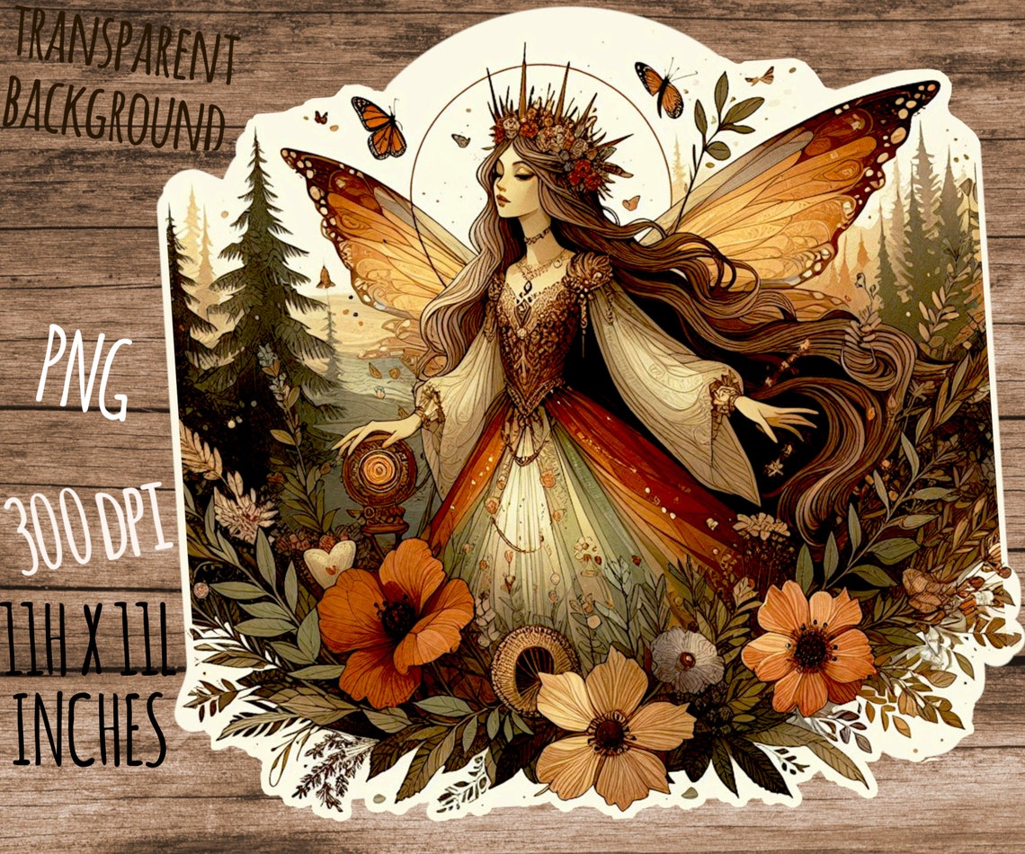 Forest Fairies Set of 3 Fairy PNG Printables Transparent Backgrounds ...