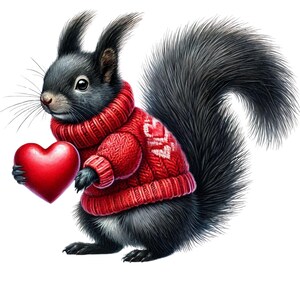 Woodland Hearts Png Printables Set of 8 Cute Valentine Clip Art Animals ...
