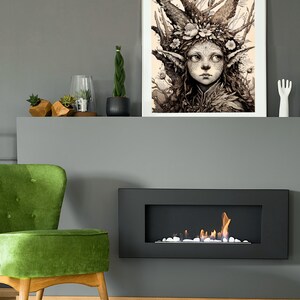 Troll Tree Digital Illustration JPG Printable Troll Wall Art 14HX11W ...