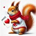 Woodland Hearts Png Printables Set of 8 Cute Valentine Clip Art Animals ...