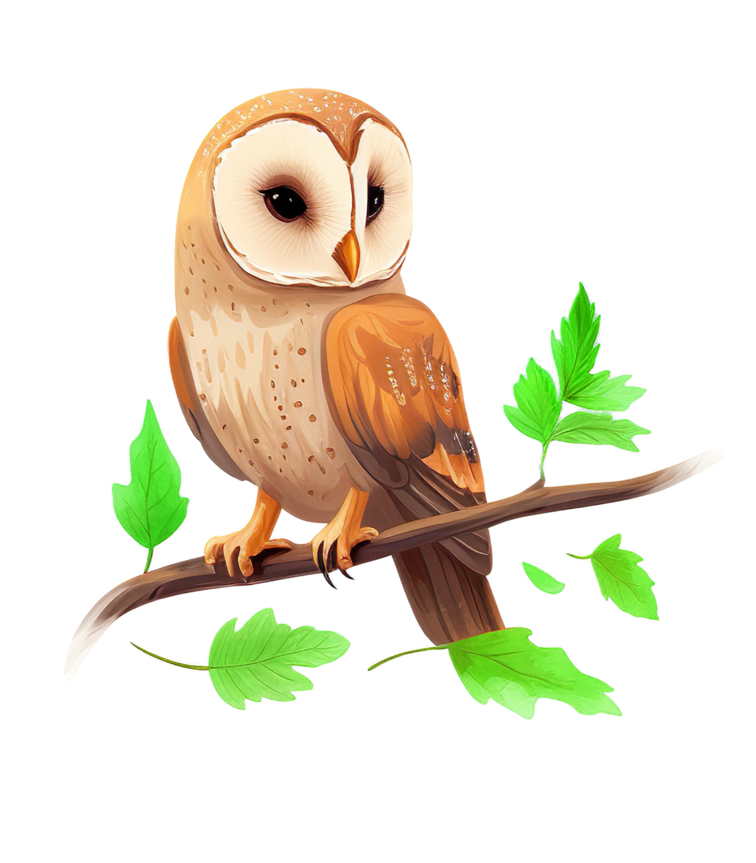 Barn Owl Pngs Set of 5 Seasonal Owl Printables Each Owl Prints - Etsy