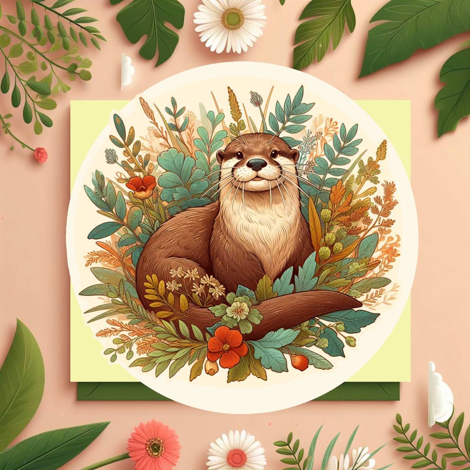 Forest Creatures Woodland Beaver PNG and Otter Printable Stickers ...