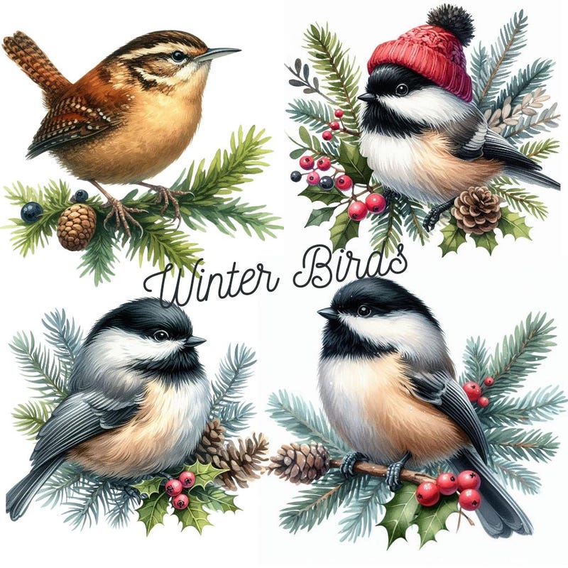 Winter Birds - Etsy
