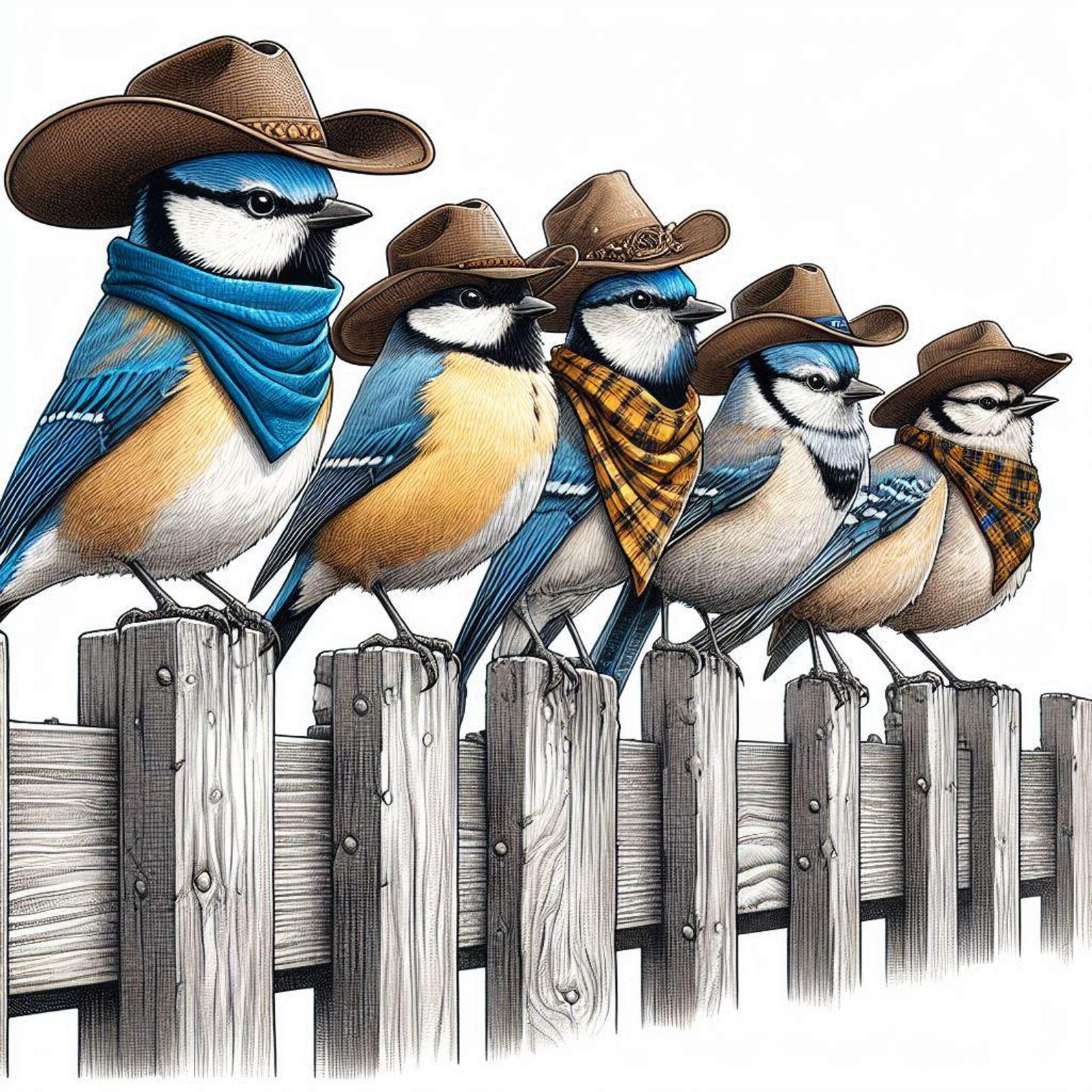 Country Western Bird Pngs Printable Bird Art Humorous PNG Wall Art ...