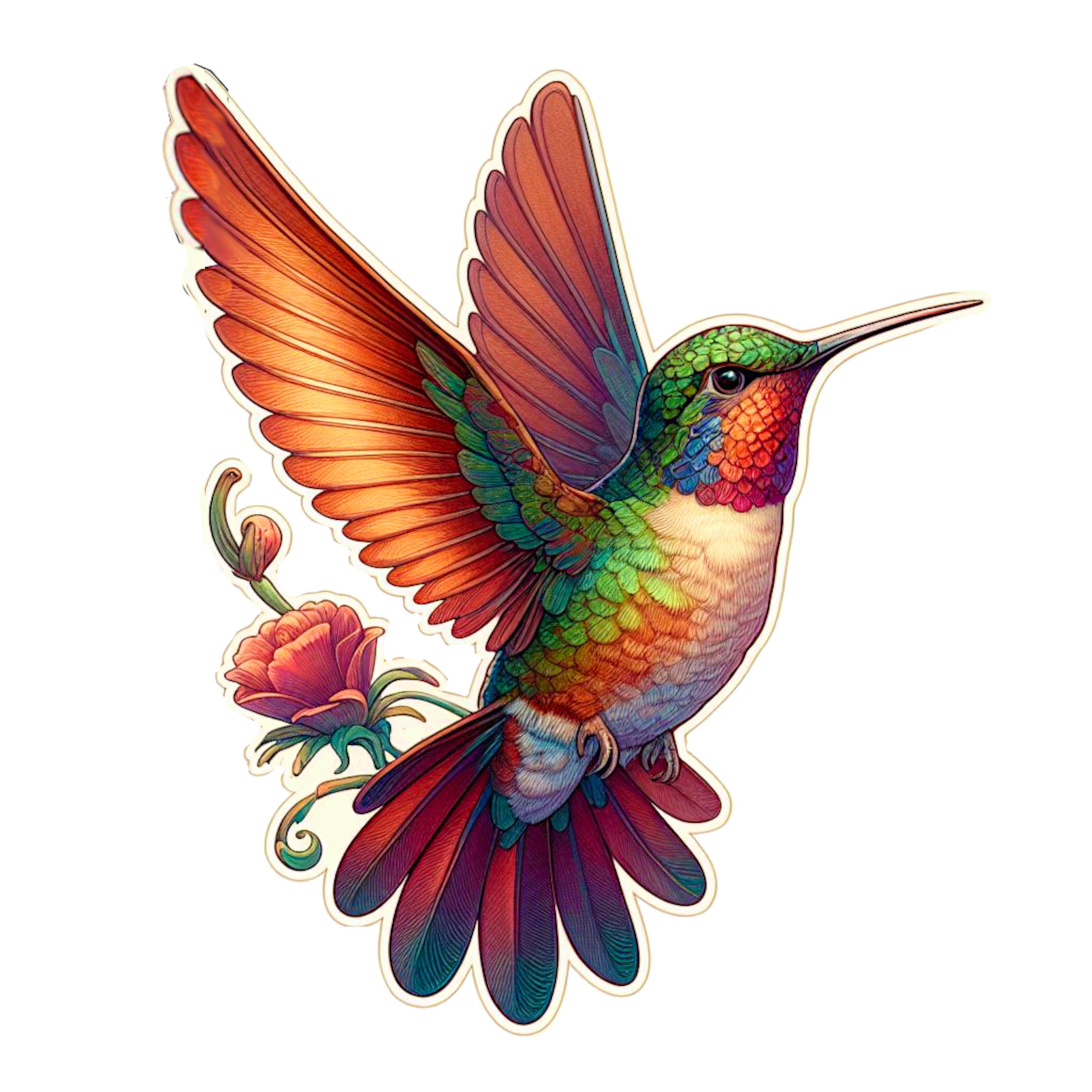 Watercolor Hummingbird Pngs Printable Hummingbirds Set of 5 10x10 Inch ...