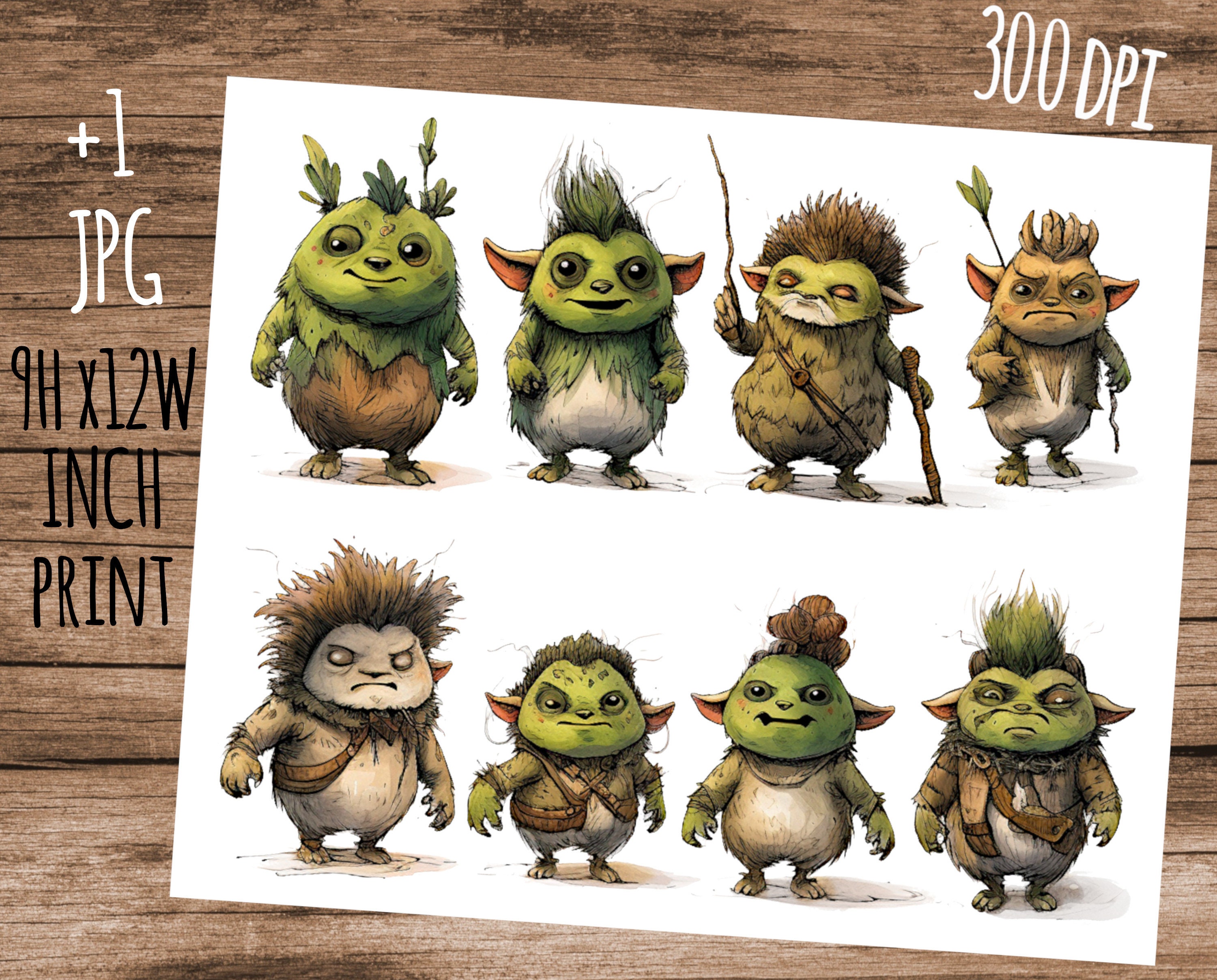 Forest Trolls Clip Art Set of 14 Funny Troll Pngs Printable Forest ...