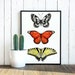 Three Butterflies Nature Illustration Insect Digital Printable PNG Art ...