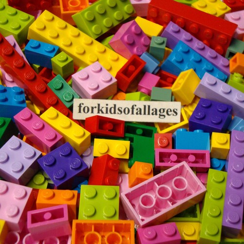 100 Bulk Basic Lego Pieces: Bricks Blocks Plates W/ Bright - Etsy