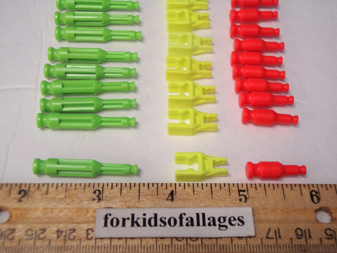 30 Piece MICRO KNEX LOT Transition Rods and Connectors Choice of Green ...