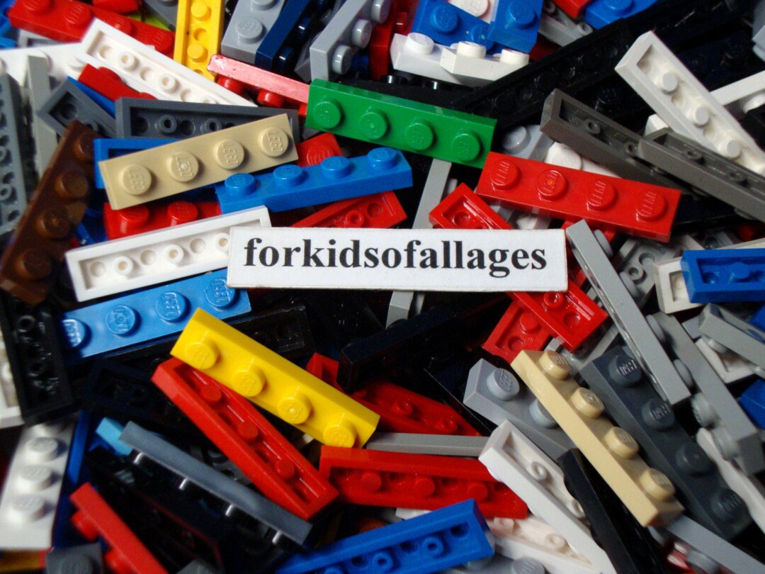 50 Lego 1x4 Stud Flat Plates - Assorted Colors - Bulk Lego Parts ...
