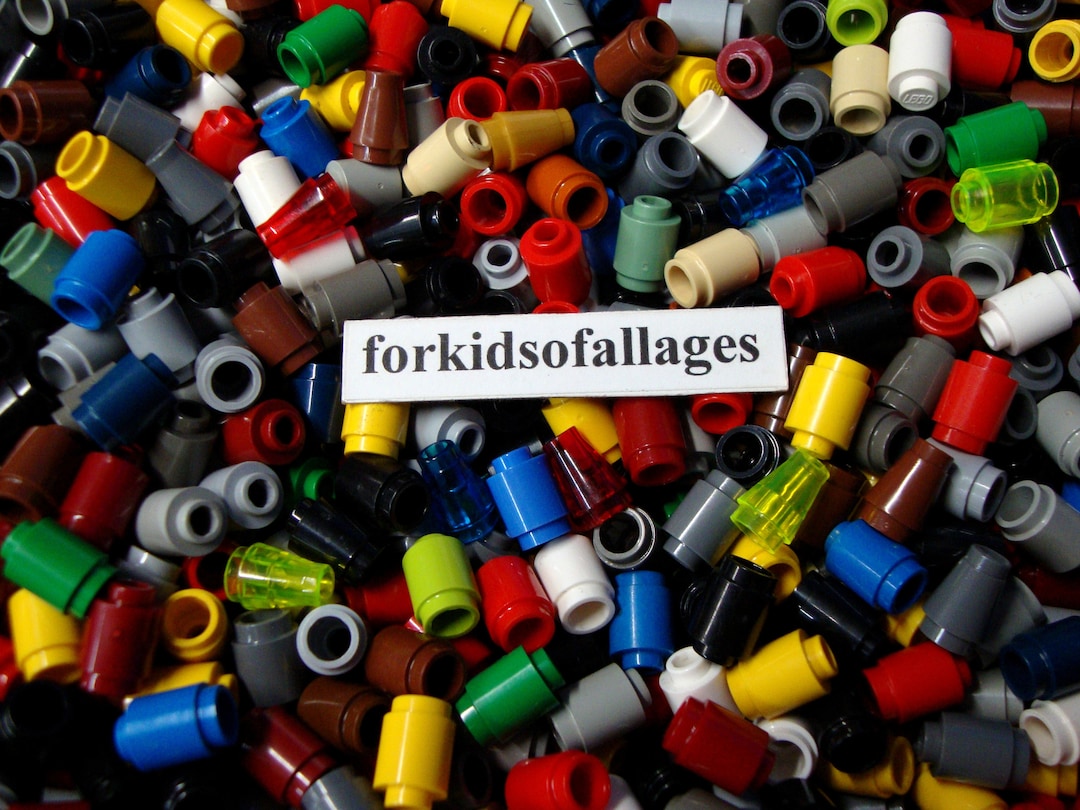 50 Lego Pieces -- Lot of 1x1 Stud Cylinders (round Bricks) & Cones - Etsy