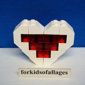 Custom Built Heart Made With Lego Bricks (your Choice of Color ...