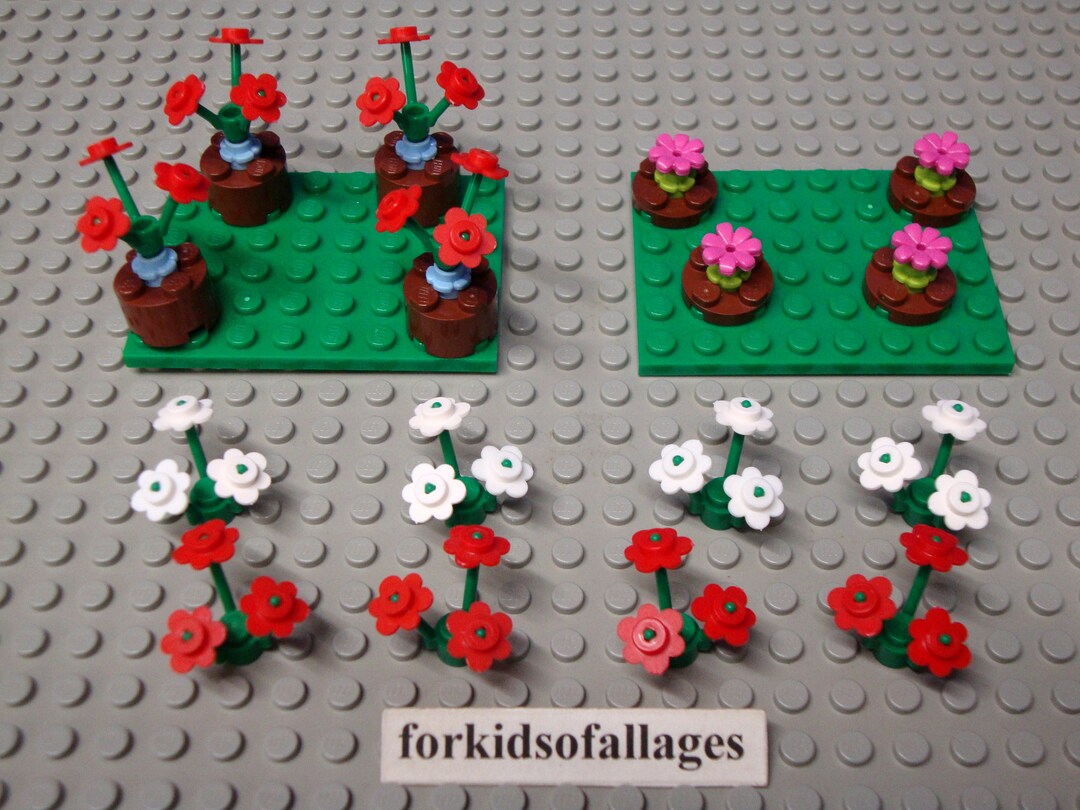 Pack of Lego Flowers - Greenery Plants Foliage Parts / Pieces - Etsy