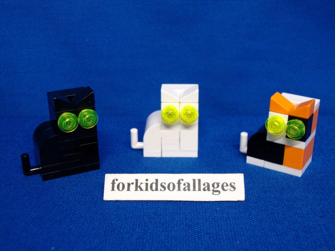 One Custom Built Cat - Made With Lego Pieces - Choice of Halloween ...