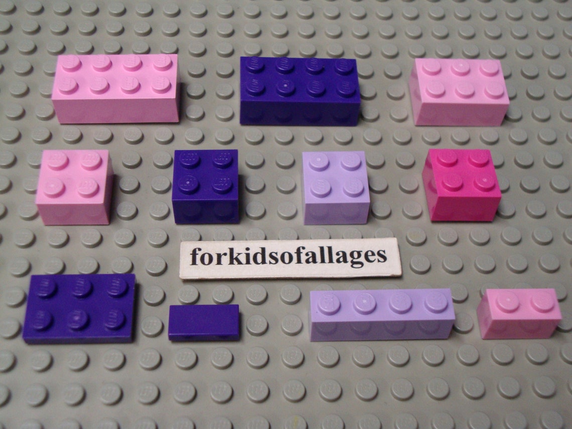 35 Pink and Purple Lego Bricks and Plates Light N Dark Pink, Dark ...