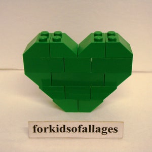 Custom Built Heart Made With Lego Bricks (your Choice of Color ...