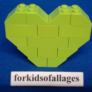Custom Built Heart Made With Lego Bricks (your Choice of Color ...