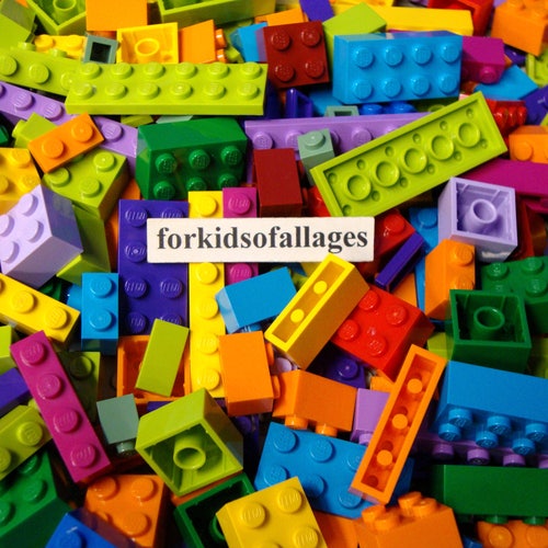 100 Bulk Basic Lego Pieces: Bricks Blocks Plates W/ Bright - Etsy