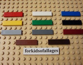 25 Lego Tiles / Finishing Plates - 2x4 Stud Size - Smooth Thin Flat ...