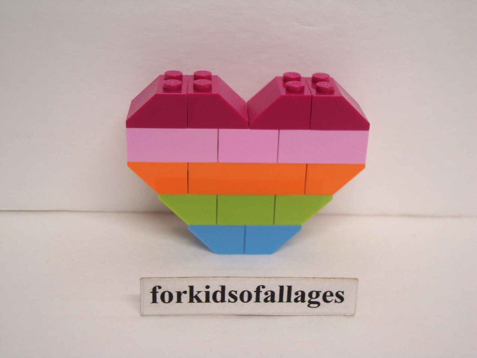 Custom Built Heart made with Lego Bricks Your choice of | Etsy