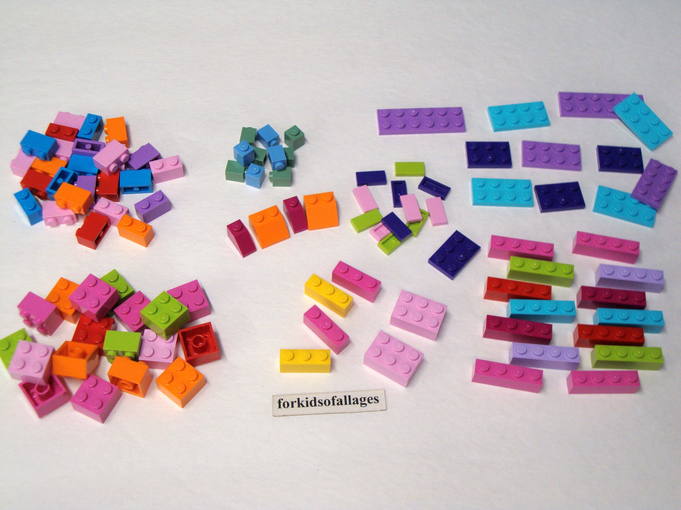 100 Lego Bricks & Flat Plates Bulk Lot Friends / Pastel / - Etsy