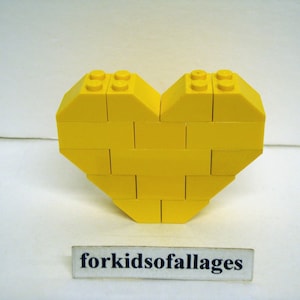 Custom Built Heart Made With Lego Bricks (your Choice of Color ...