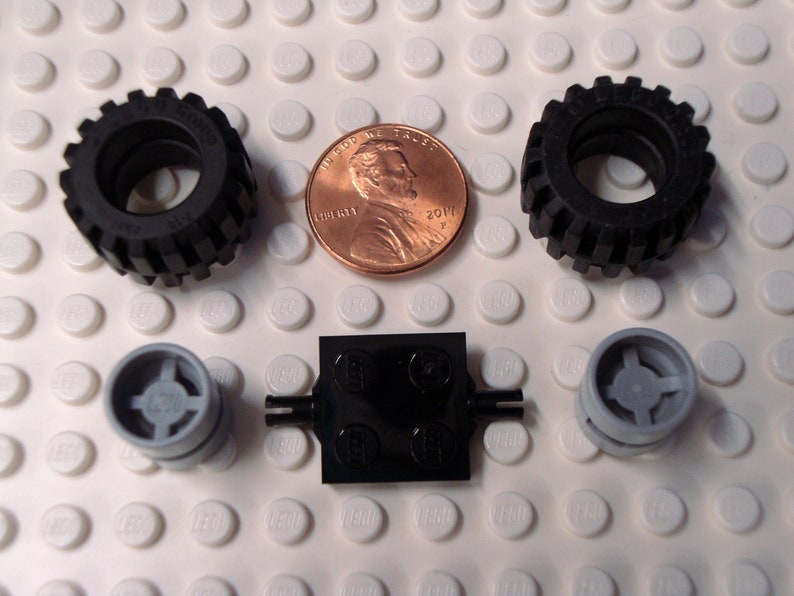 100 Lego Pieces Wheels/Rims Rubber Tires Axles Steering | Etsy