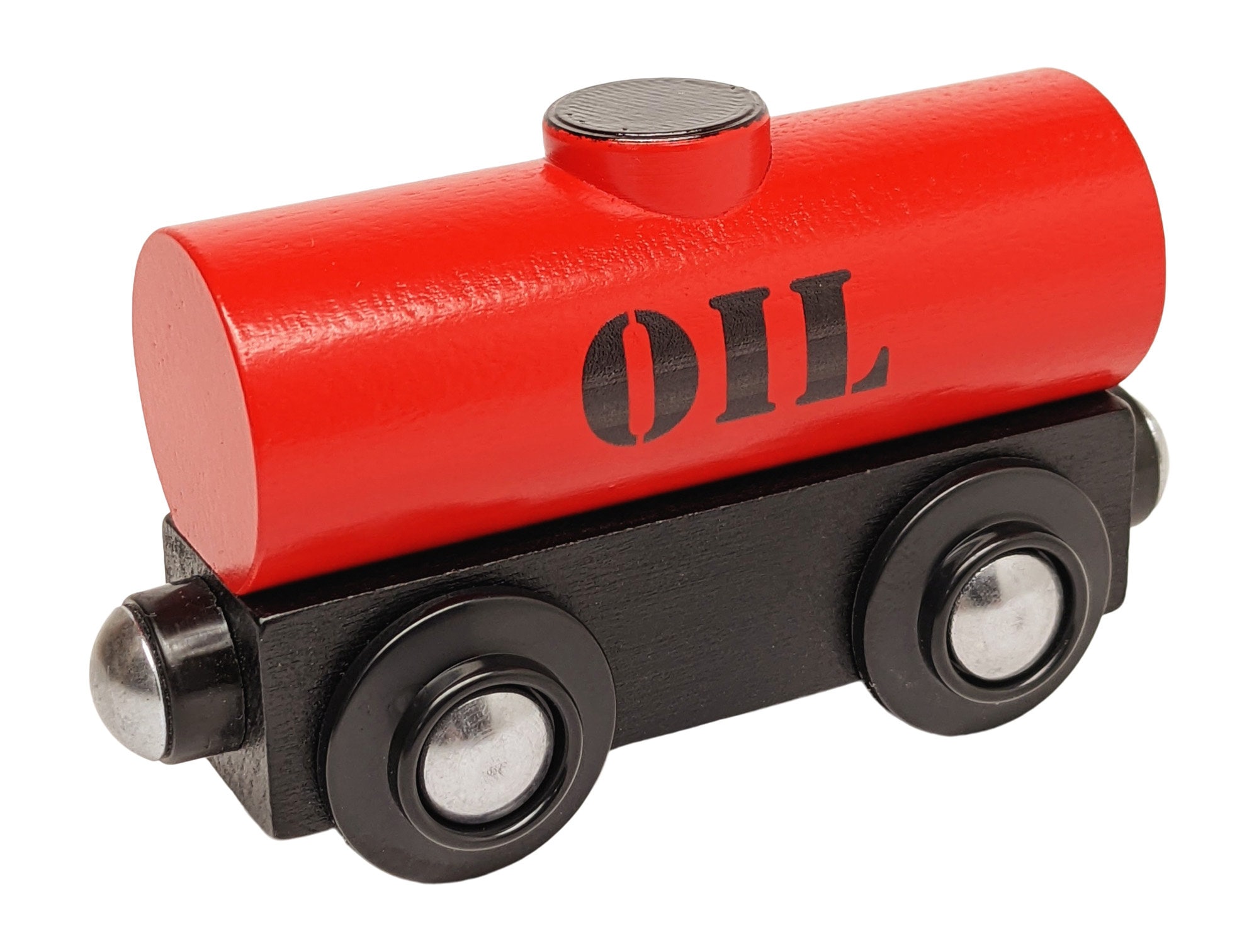 Oil Tanker Wooden Train - Compatible W/ All Magnetic Wooden Trains ...