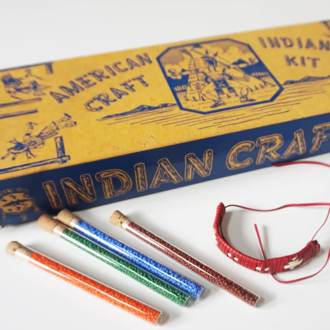 Boy Scout / American Indian Craft Kit / Headress Kit Box With Original ...