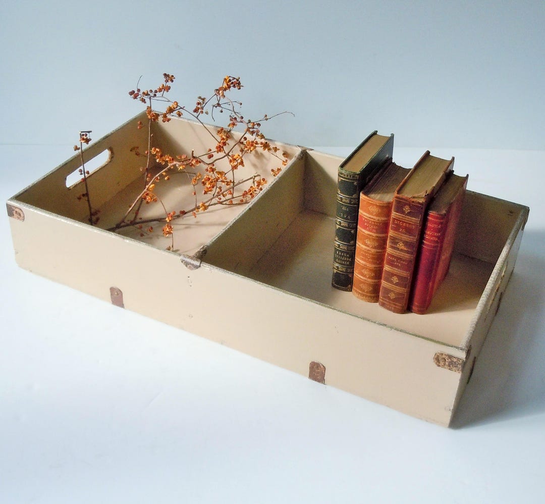 Trunk Tray / Large Metal Tray With Handles / Beautiful Industrial Relic ...