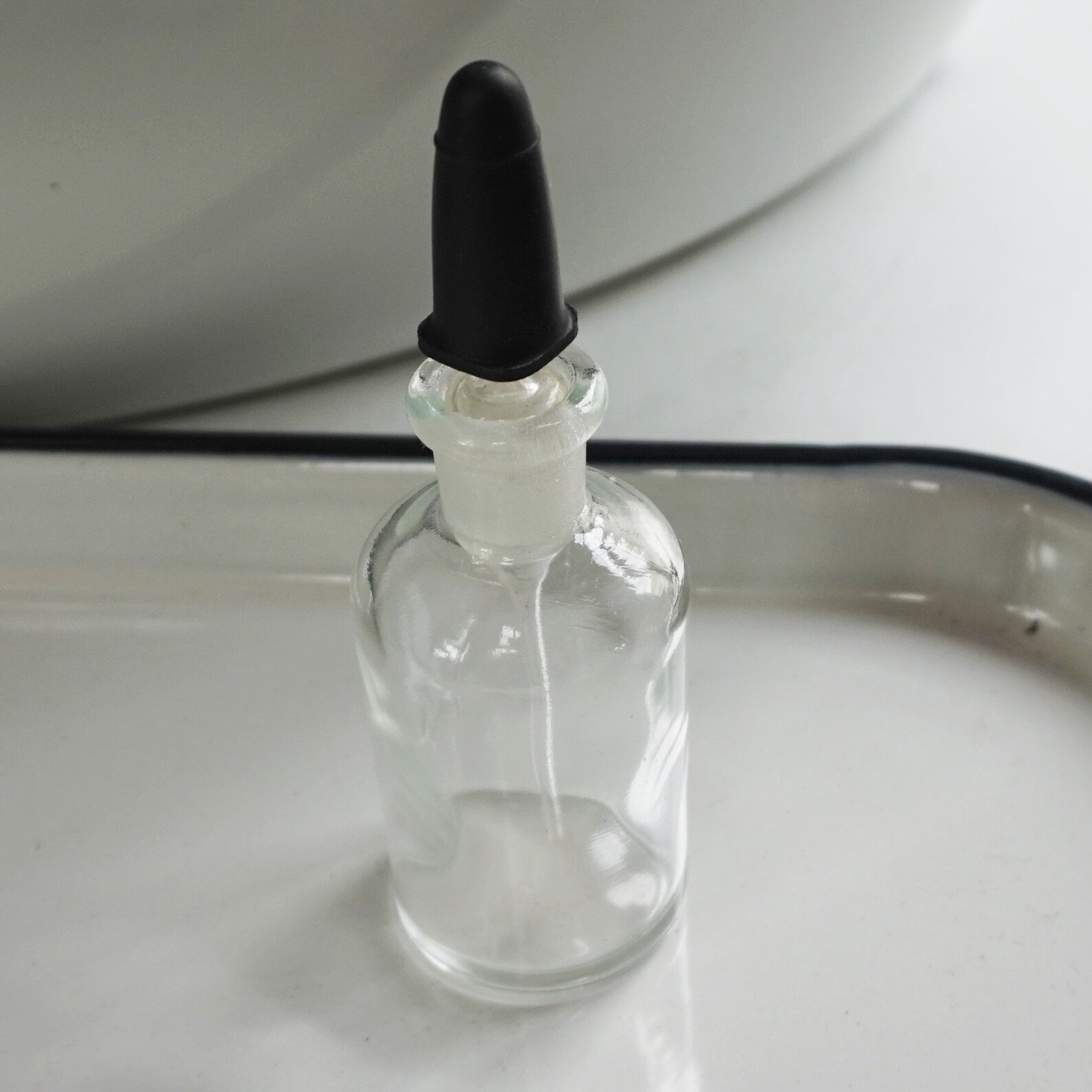 Apothecary Bottle / Dropper Bottle With Ground Glass Stopper / Very Old ...