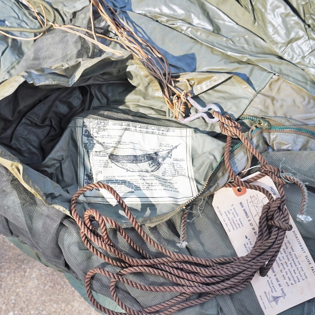 Hammock / WW2 Jungle Hammock With Netting / Great Never-used Condition ...