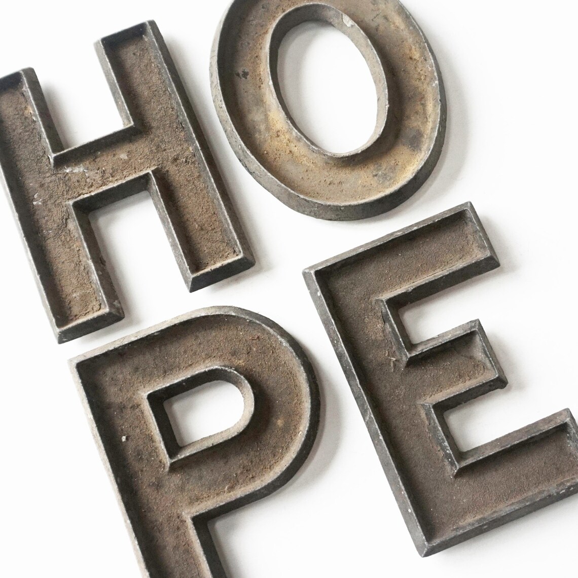 HOPE / Vintage Letters / Cast Metal With Layers of Paint / 6" Tall ...