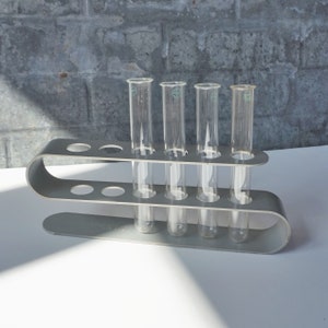 Science Glass / Test Tubes With Aluminum Stand / Pyrex Laboratory Glass ...