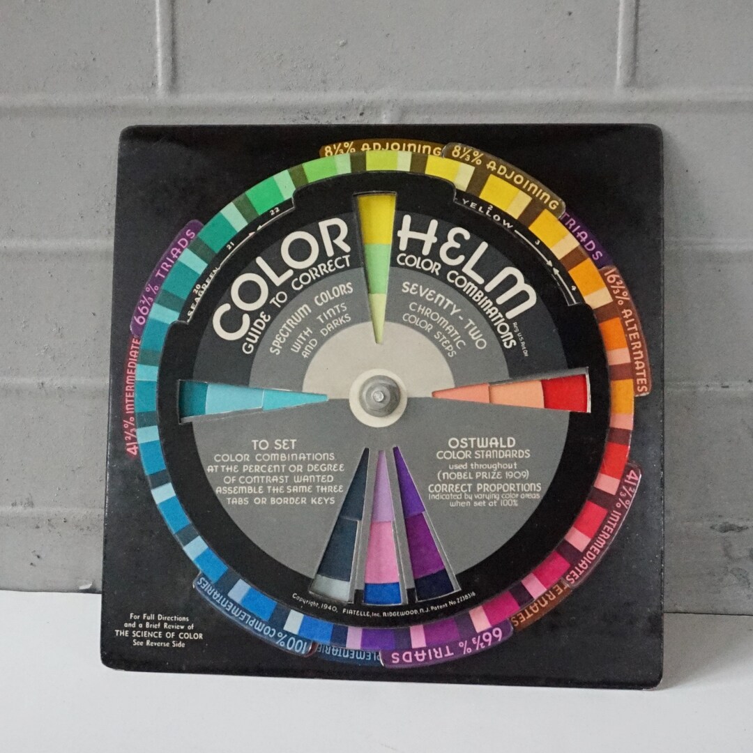 Color Helm / Color Wheel / 1940's Guide to Complimentary - Etsy