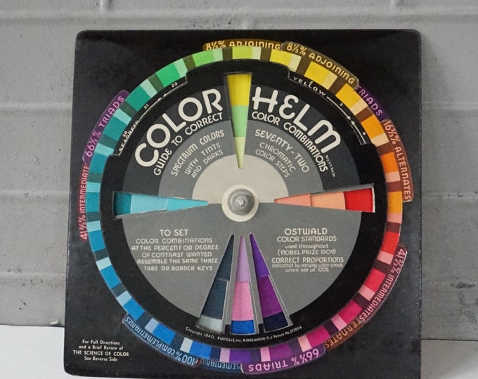 Color Helm / Color Wheel / 1940's Guide to Complimentary Colors ...