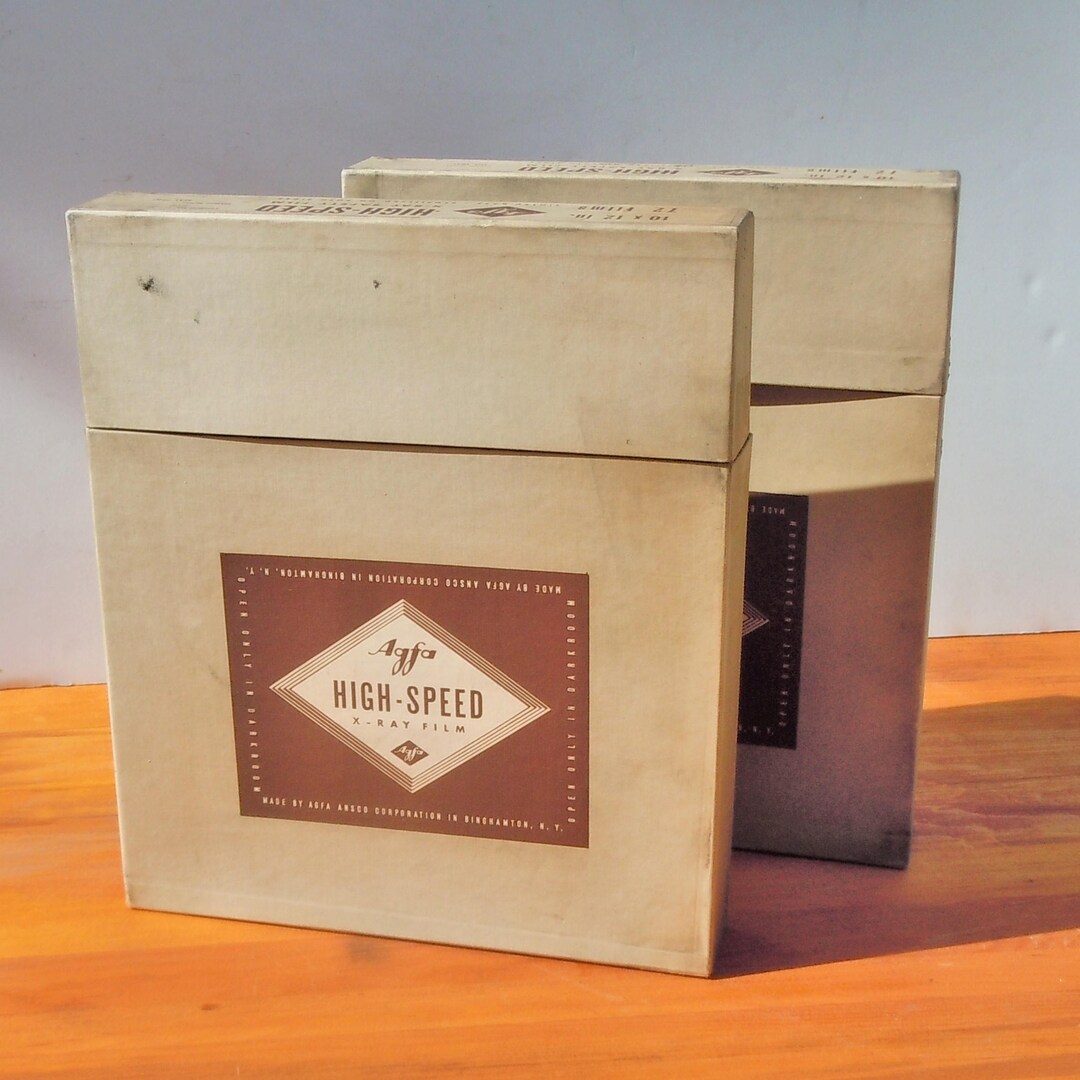 Agfa High Speed X-ray Films / 2 Photo Film Boxes From the 1940's ...