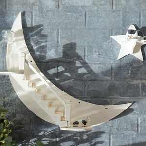 Crescent Moon Shelf With Star / Antique Shop Project From the Past ...