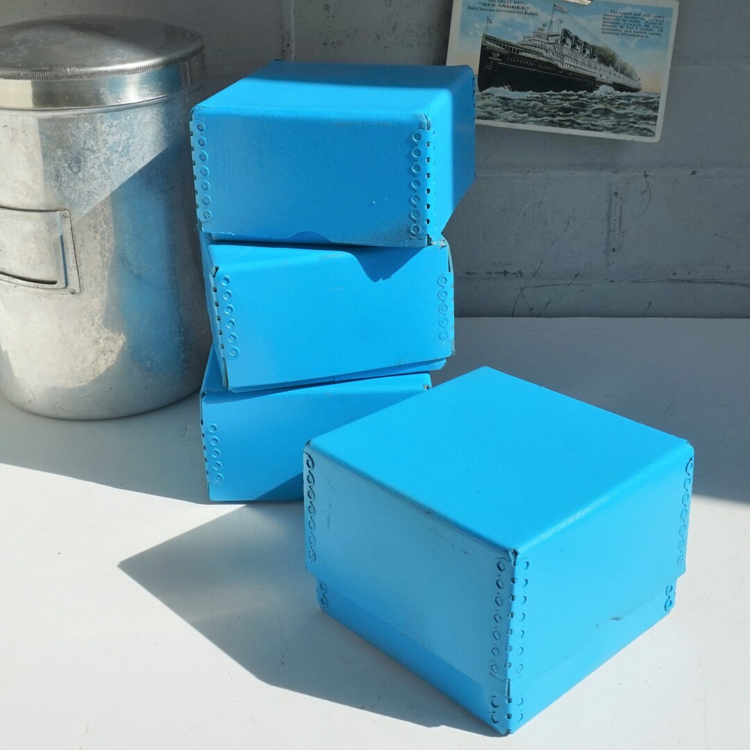 Vintage Cardboard / 4 Little Painted Boxes That Withstand the - Etsy