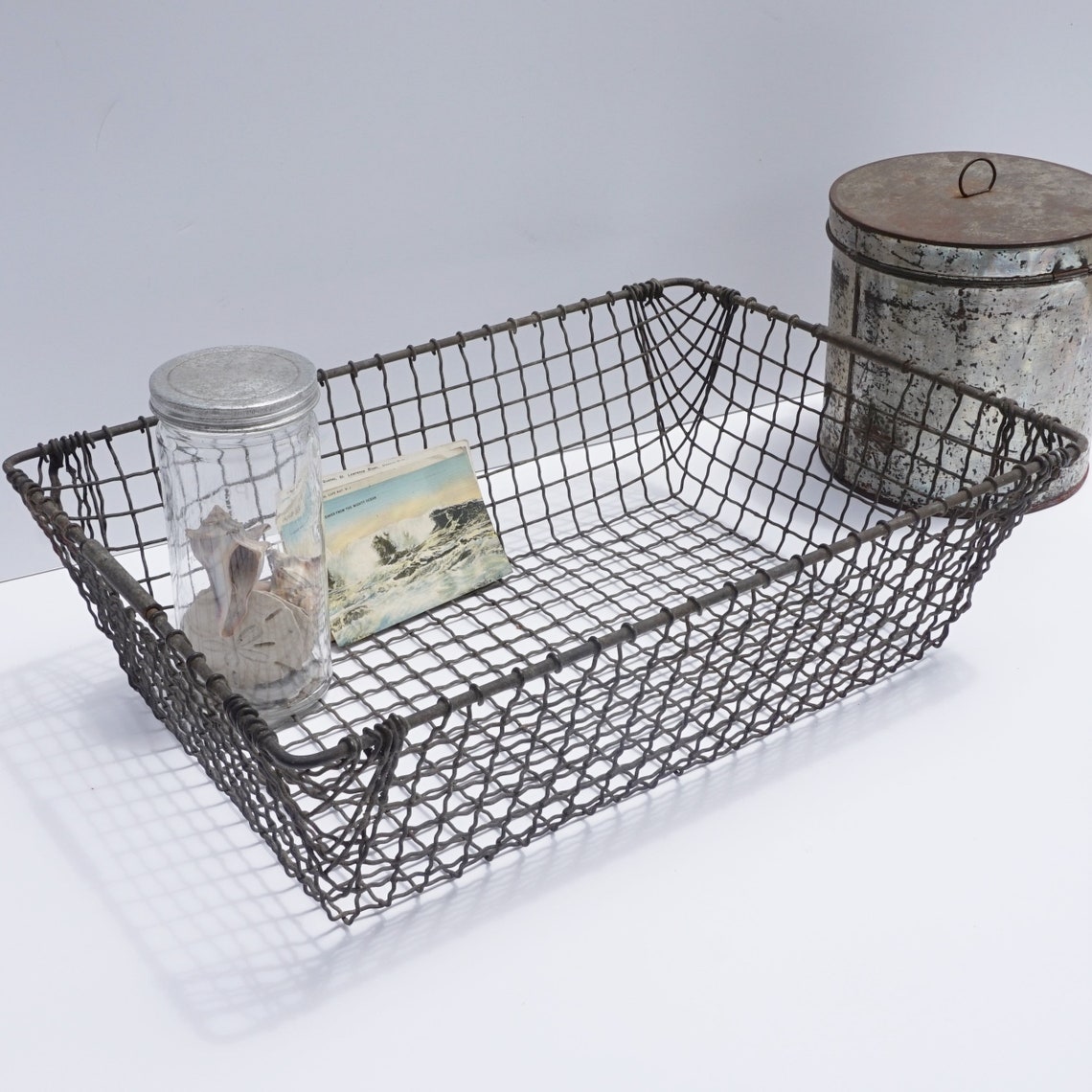 Wire Tray / Large Metal Tray With Handles / Beautiful - Etsy