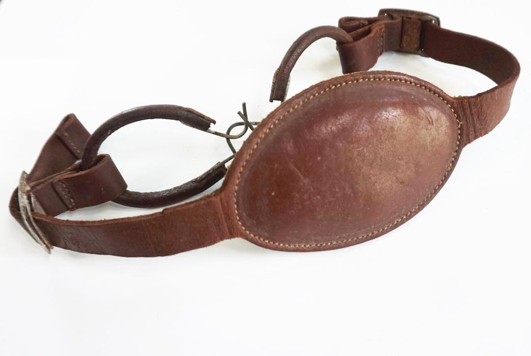 Eye Patch / Leather WW2 Eye Patches / Vintage Brown Leather / 3 Total ...