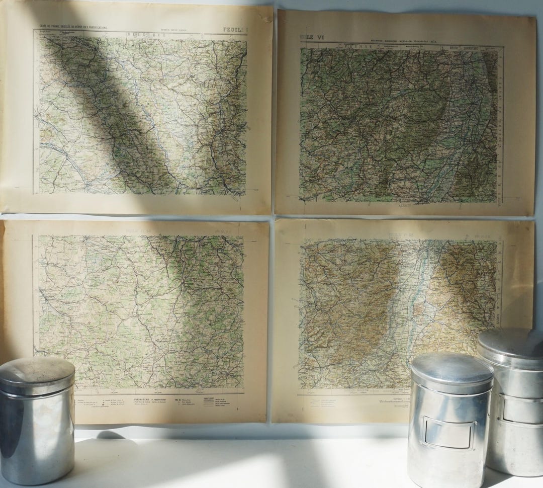 Old French Maps / Authentic / France Including London and Madrid ...