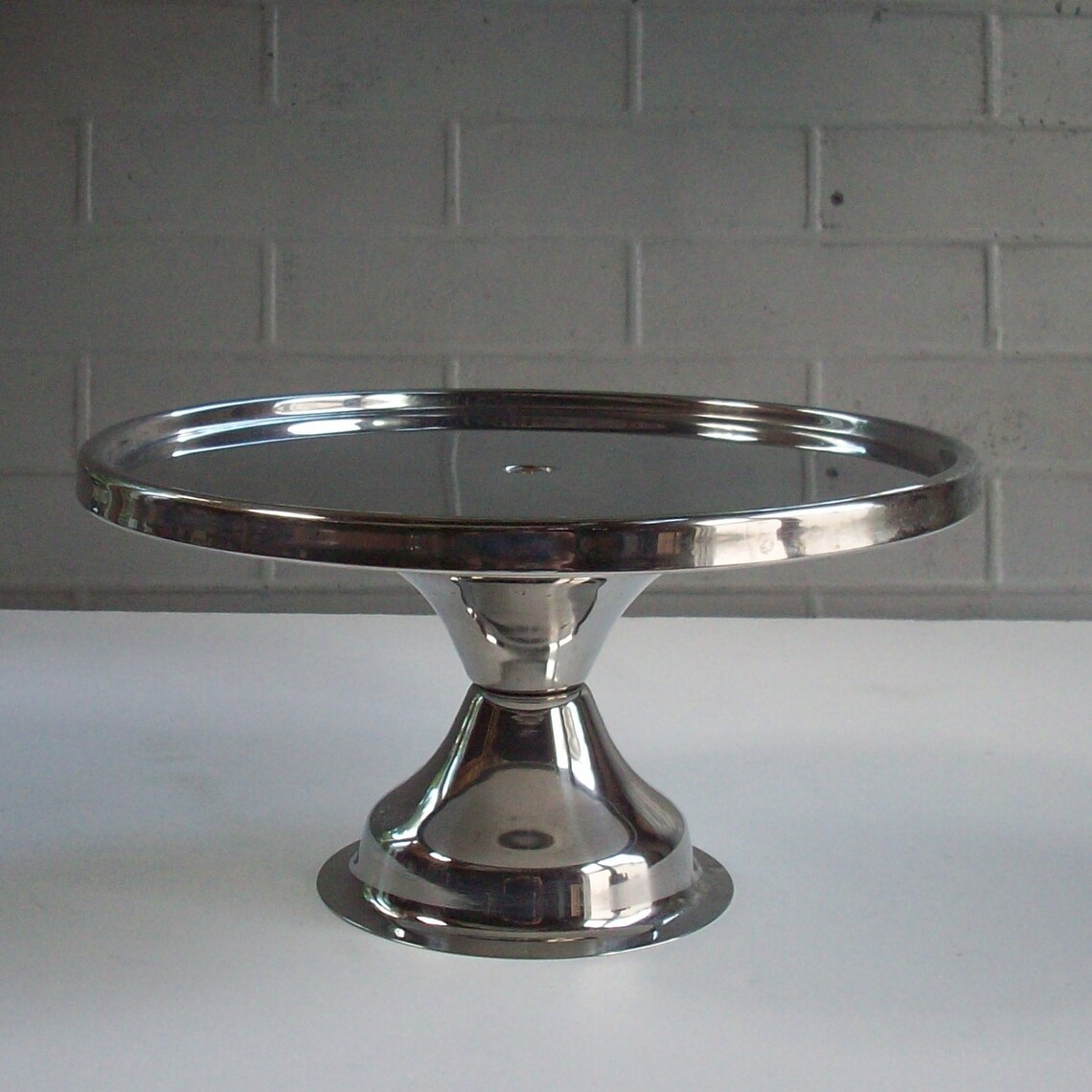 Vintage Cake Pedestal / Heavy Stainless / Diner Countertop Display - Etsy
