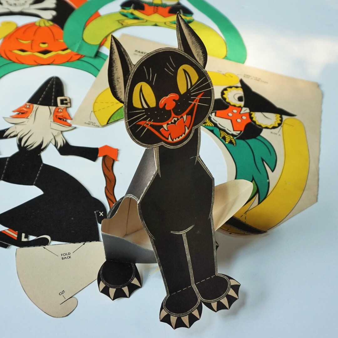 Halloween Party / Vintage Paper Cut-out Graphics / Use a Copier and ...