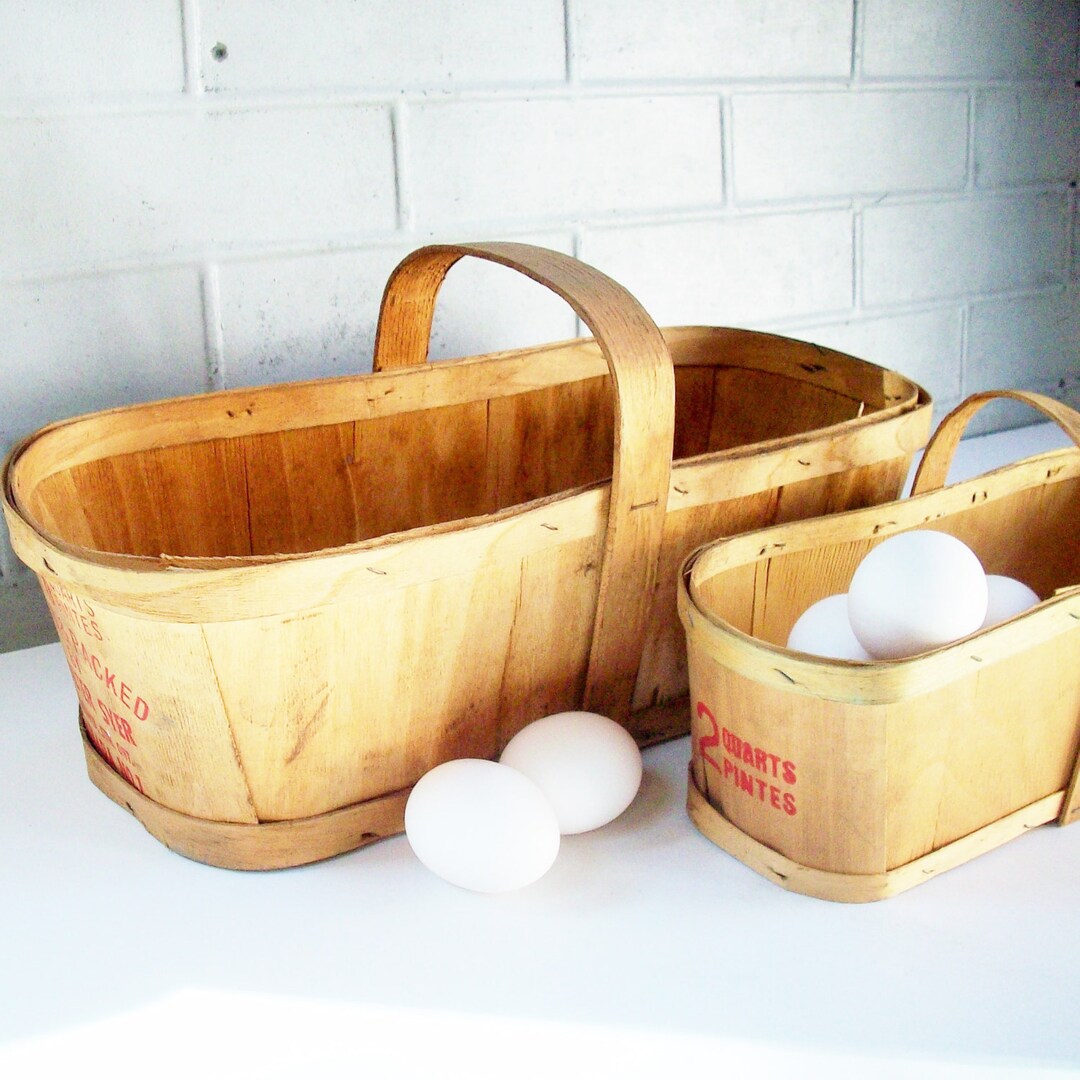 Market Baskets / 2 Sizes / Very Old / Antique Market / Authentic ...