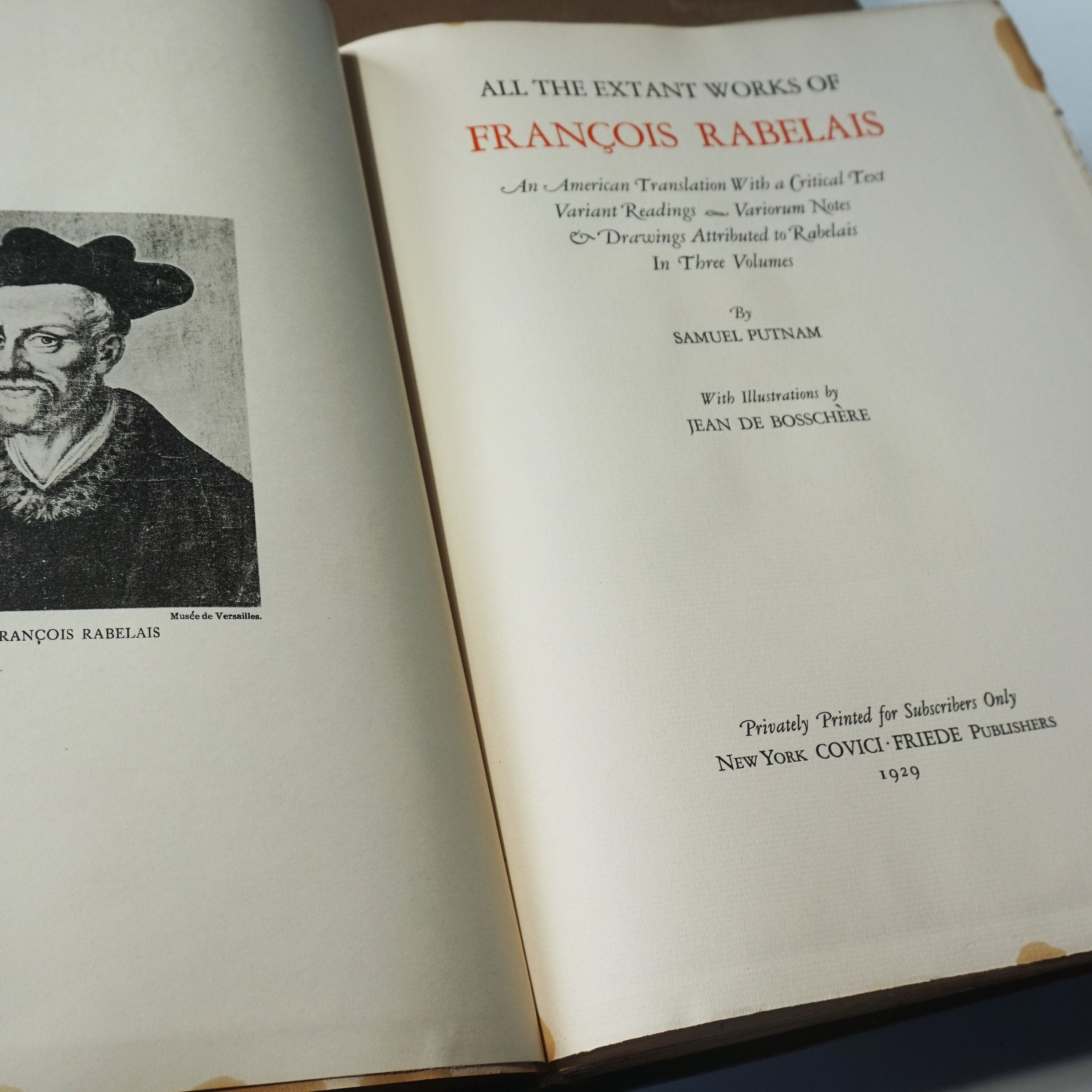 All the Extant Works of Francois Rabelais / Set of 3 / | Etsy