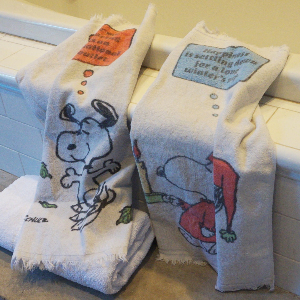 Snoopy Hand Towels / Vintage Snoopy - Etsy